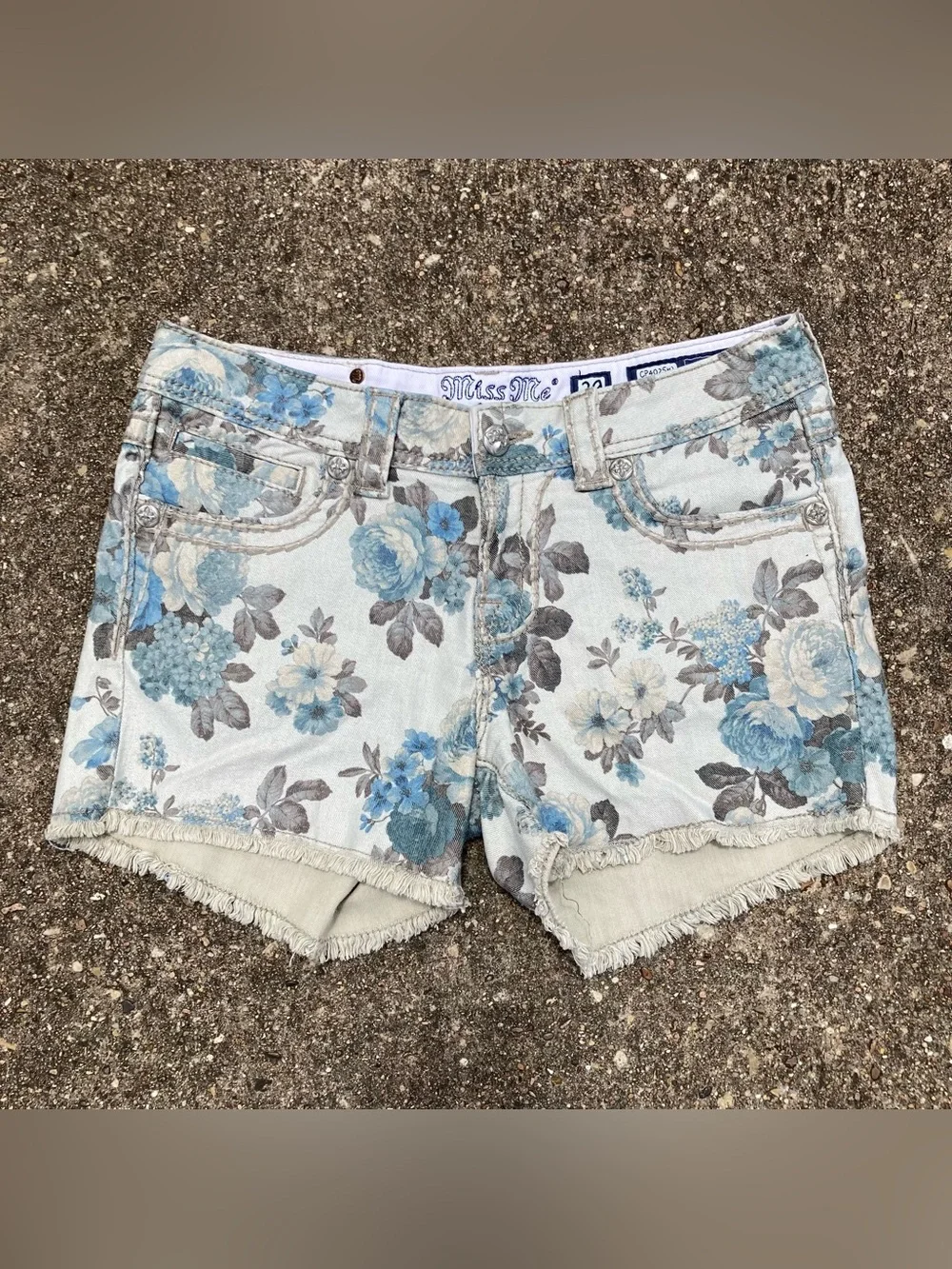 Miss Me | Shorts | Miss Me Cargo Womens 29 Shorts Floral Khaki Blue ...